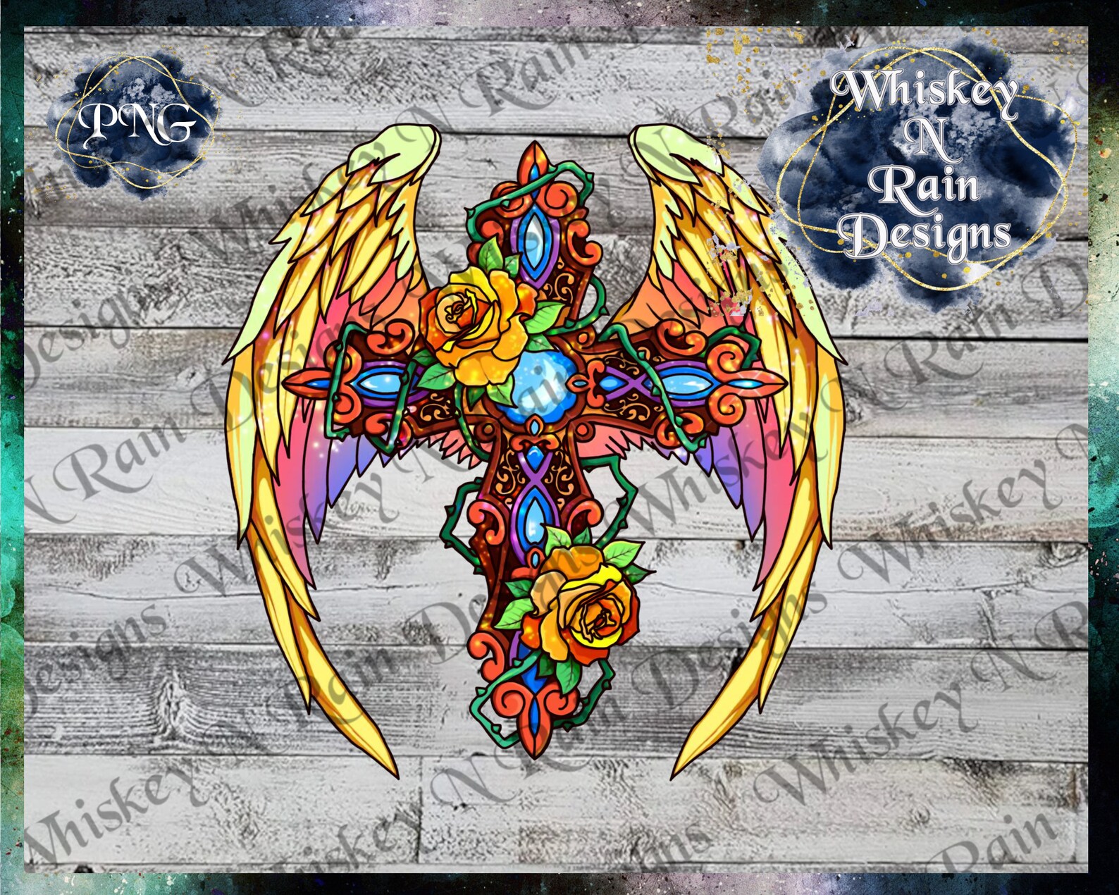 Winged Cross, Roses, Cross, Wings, Faith, Religious, Religion, God ...