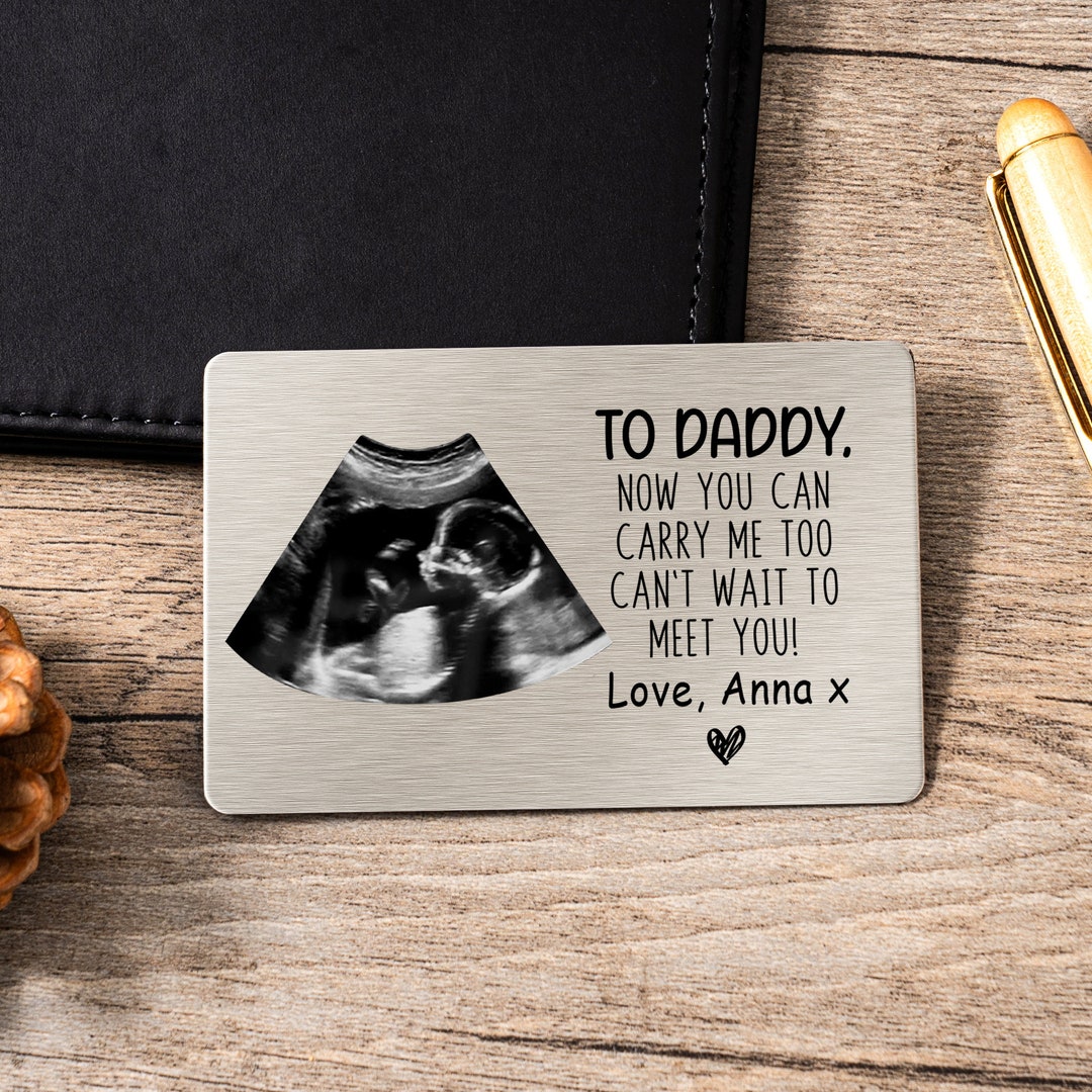 Custom Ultrasound Photo Wallet Card, New Baby Sonogram Gift, I Can't ...