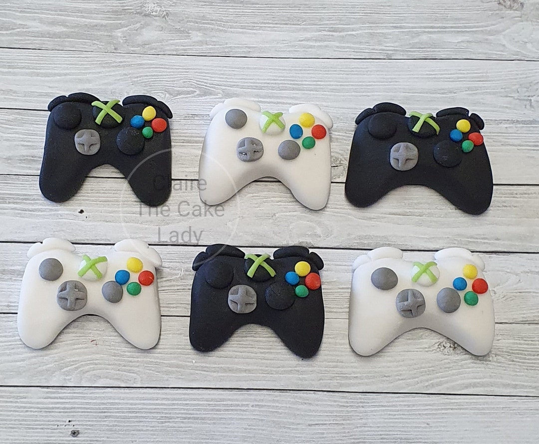 Handmade 100% Edible Mini Game Controller Cupcake Toppers X 6 - Etsy UK