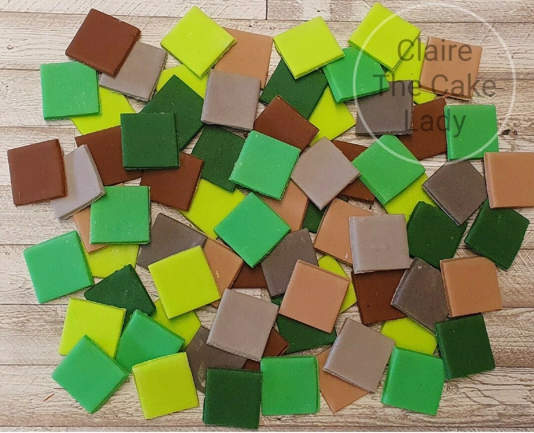 100 Edible Handmade Pixels/squares Cake Topper (19mm X 19mm) - Etsy UK