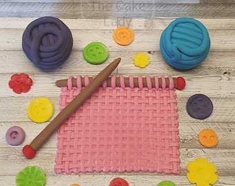 Knitting Cake Topper - Etsy UK