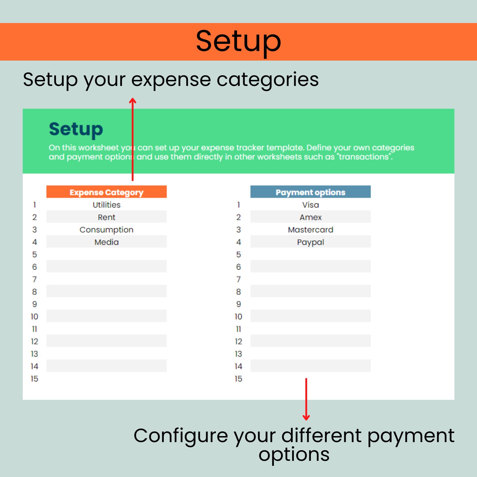 Personal Expense Tracker Google Sheet Template | Monthly Expense ...