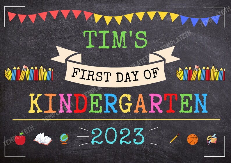 First Day Of Preschool Sign Printable PDF 1st Day Of Etsy Canada First Day Of Preschool Sign Printable PDF 1st Day Of Etsy Canada
