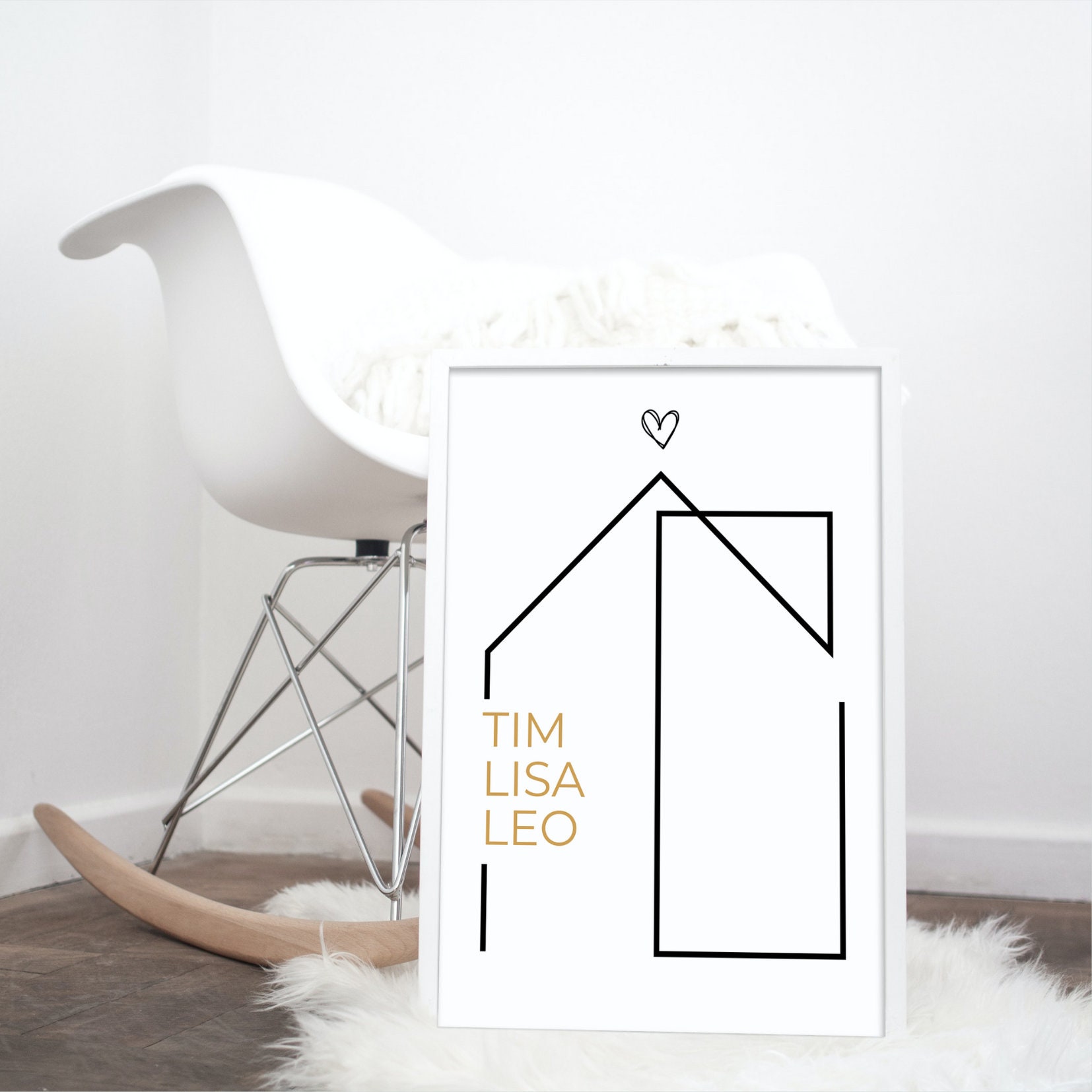 Personalized Family Poster With Names, Gift Idea Family Poster, Gift ...