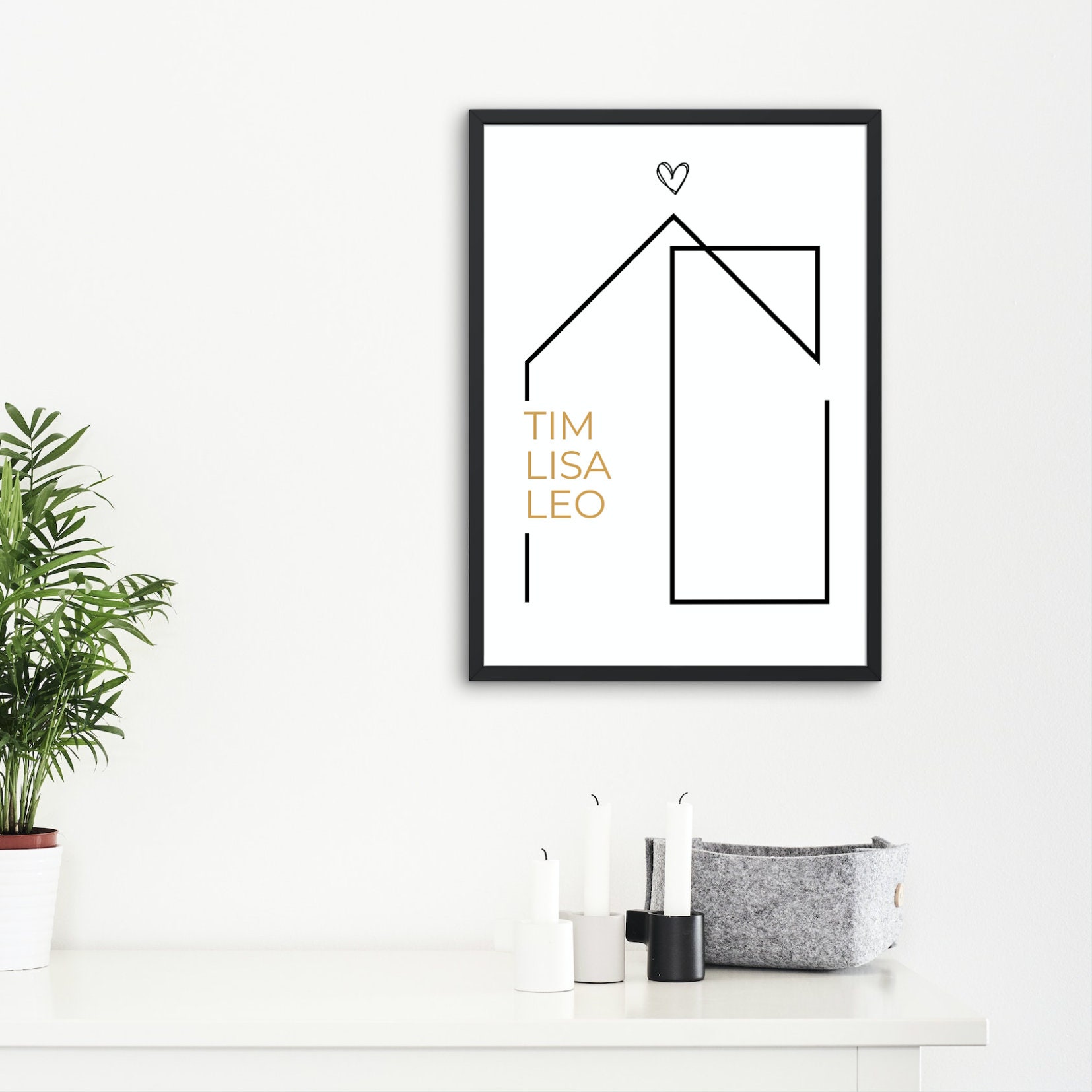 Personalized Family Poster With Names, Gift Idea Family Poster, Gift ...