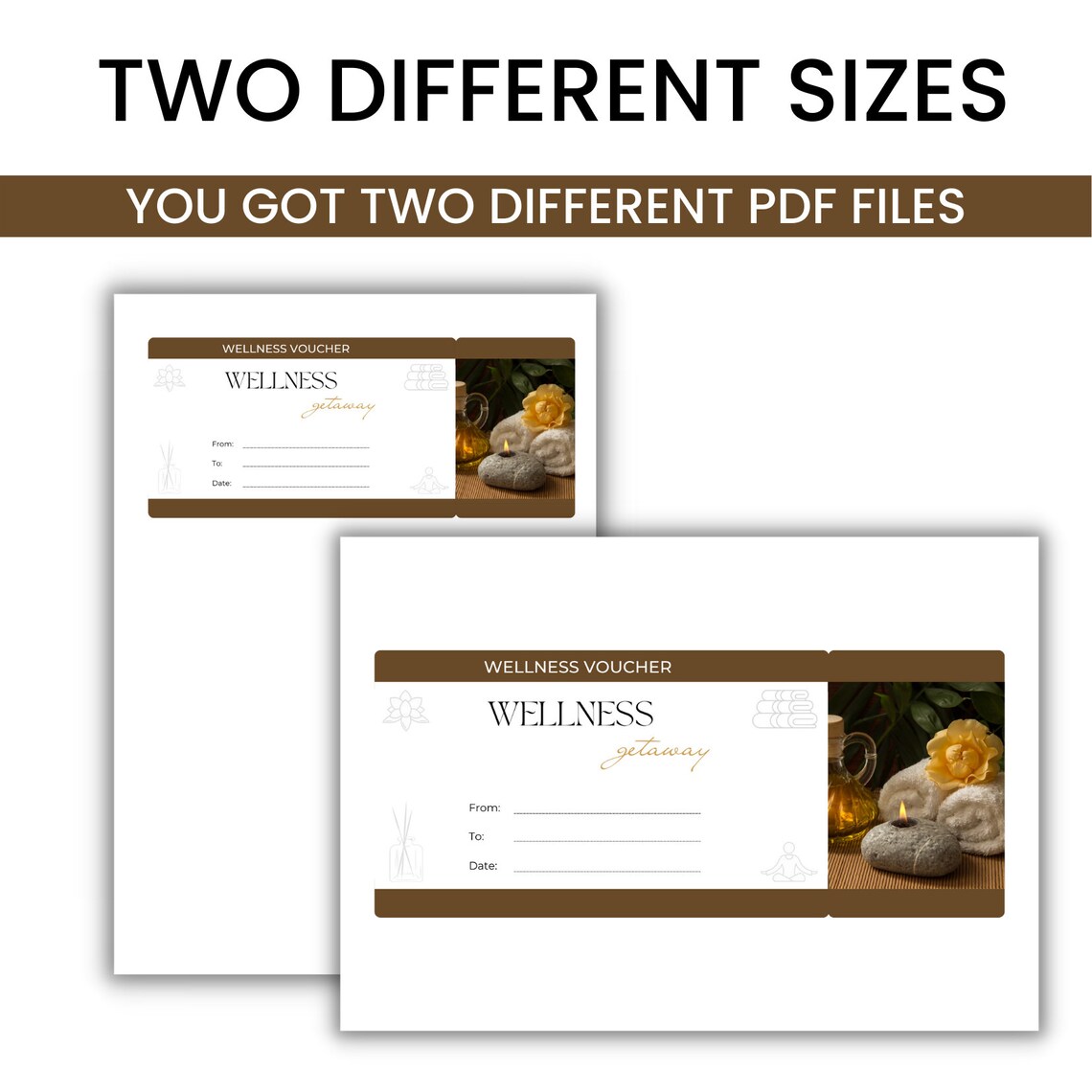 Wellness Voucher Template to Print and Write Yourself, Voucher as a ...