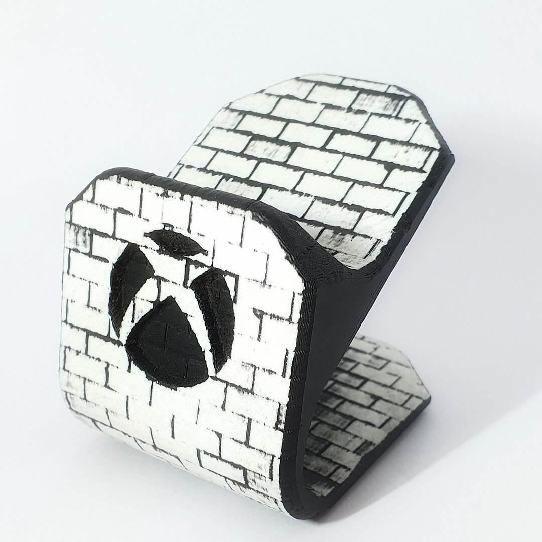 XBOX / Series X Controller Stand White/ Black With Brick/stone Relief ...