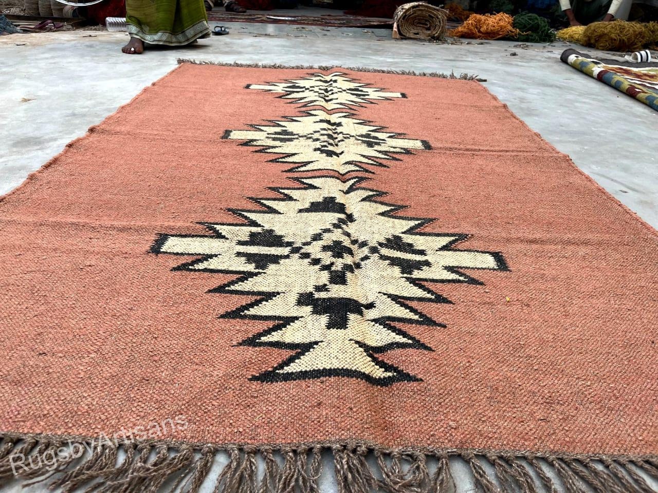 Kilim Wool and Jute Rugs, Jute Wool Rug Living Room,bowen Flatweave ...