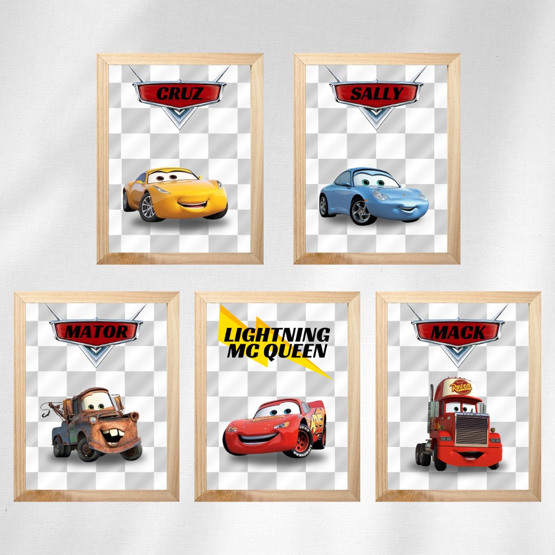 Lightning Mcqueen - Cars Mack Truck, Sally, Cruz, Mator Kids Wall ...