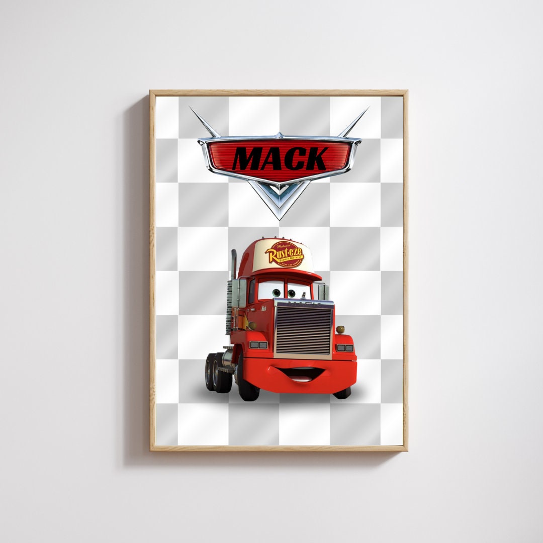 Lightning Mcqueen - Cars Mack Truck, Sally, Cruz, Mator Kids Wall ...
