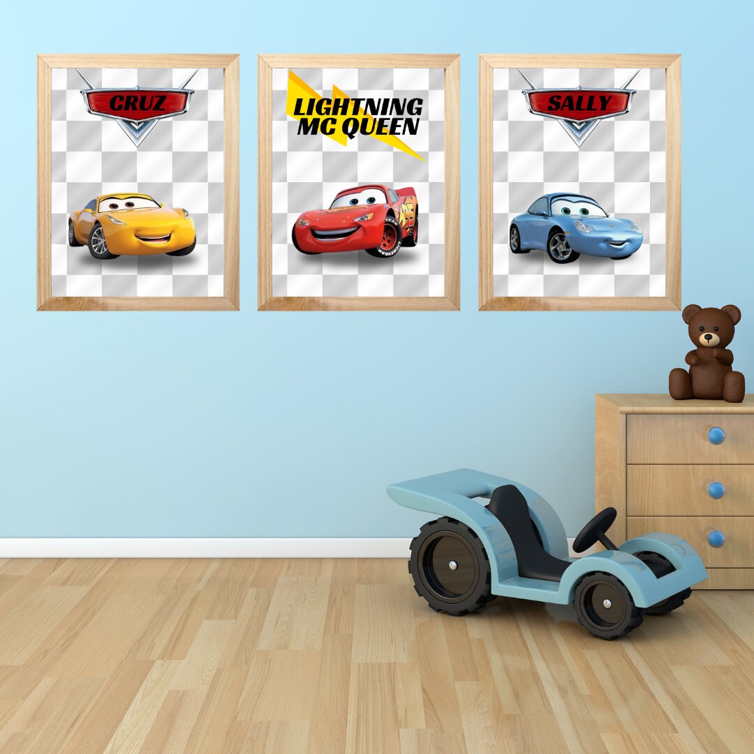 Lightning Mcqueen - Cars Mack Truck, Sally, Cruz, Mator Kids Wall ...