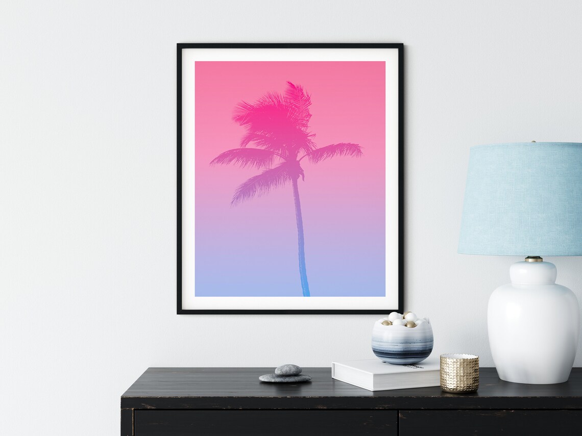 Palm Tree Digital Download, Palm Tree Print, Printable Art, Tropical ...