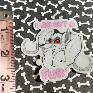 Death the Wolf Furry in Denial Sticker - Etsy