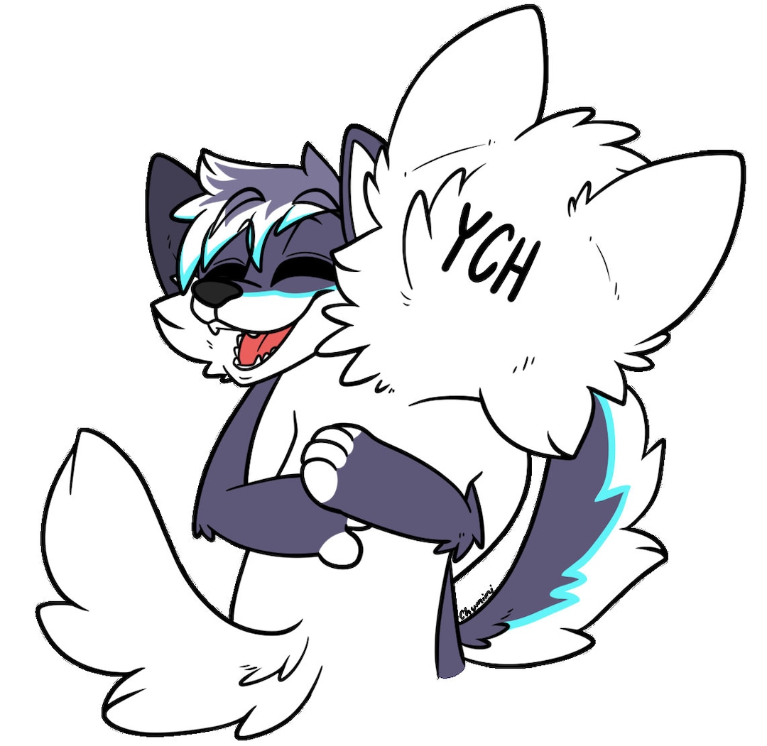 Fursona Hug Digital Sticker YCH - Etsy