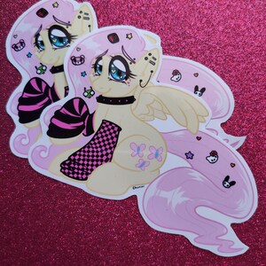 Fluttershy MLP Sticker With Emo Version! - Etsy