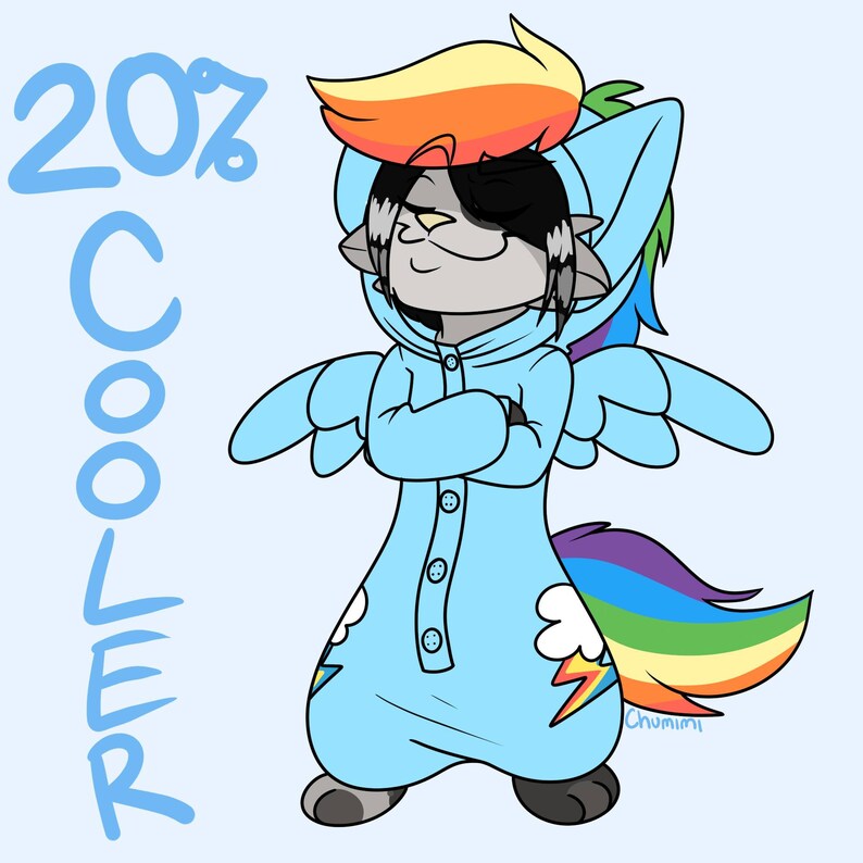 Rainbow Dash MLP Inspired Fursona Oc Ych - Etsy