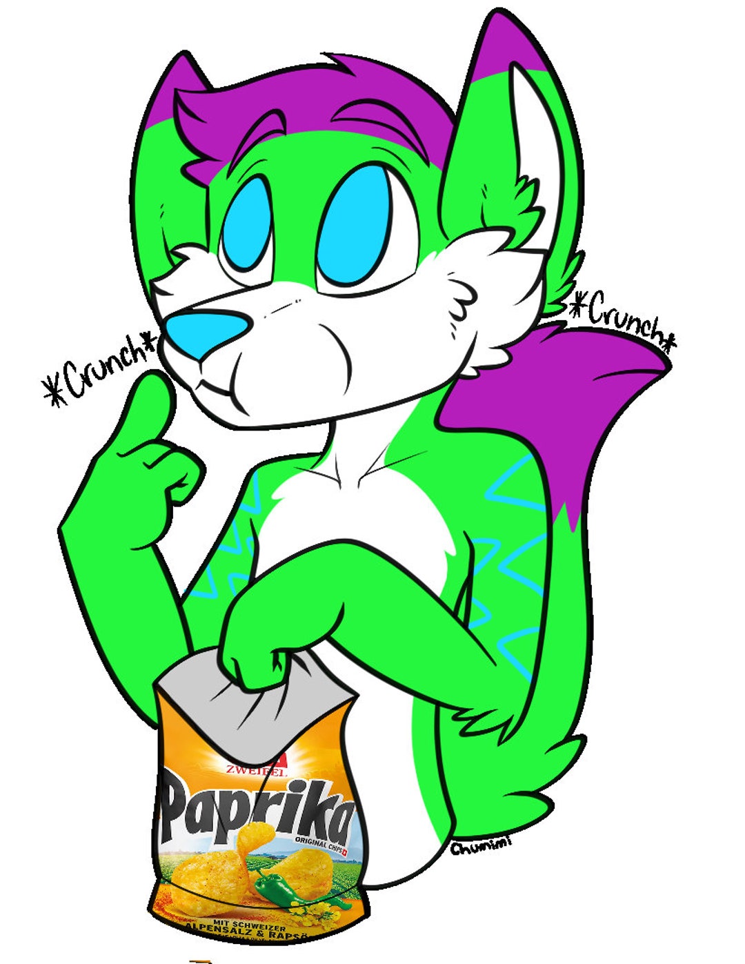 Snacking Fursona OC Digital Sticker YCH - Etsy