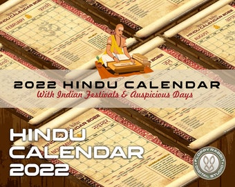 Indian Calendar 2022 - Etsy