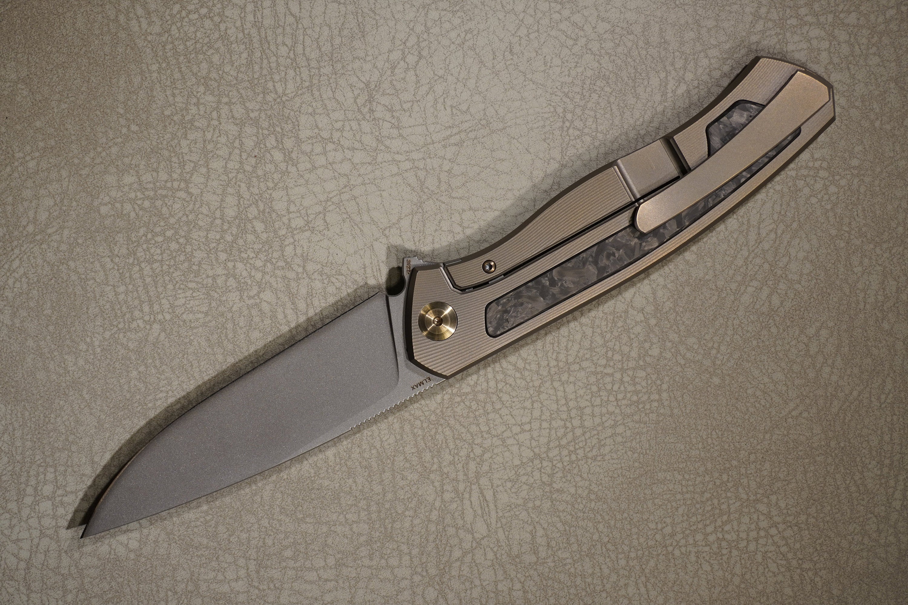 Cheburkov Knife Scout New With an Insert, Steel Elmax, Handle Marble ...