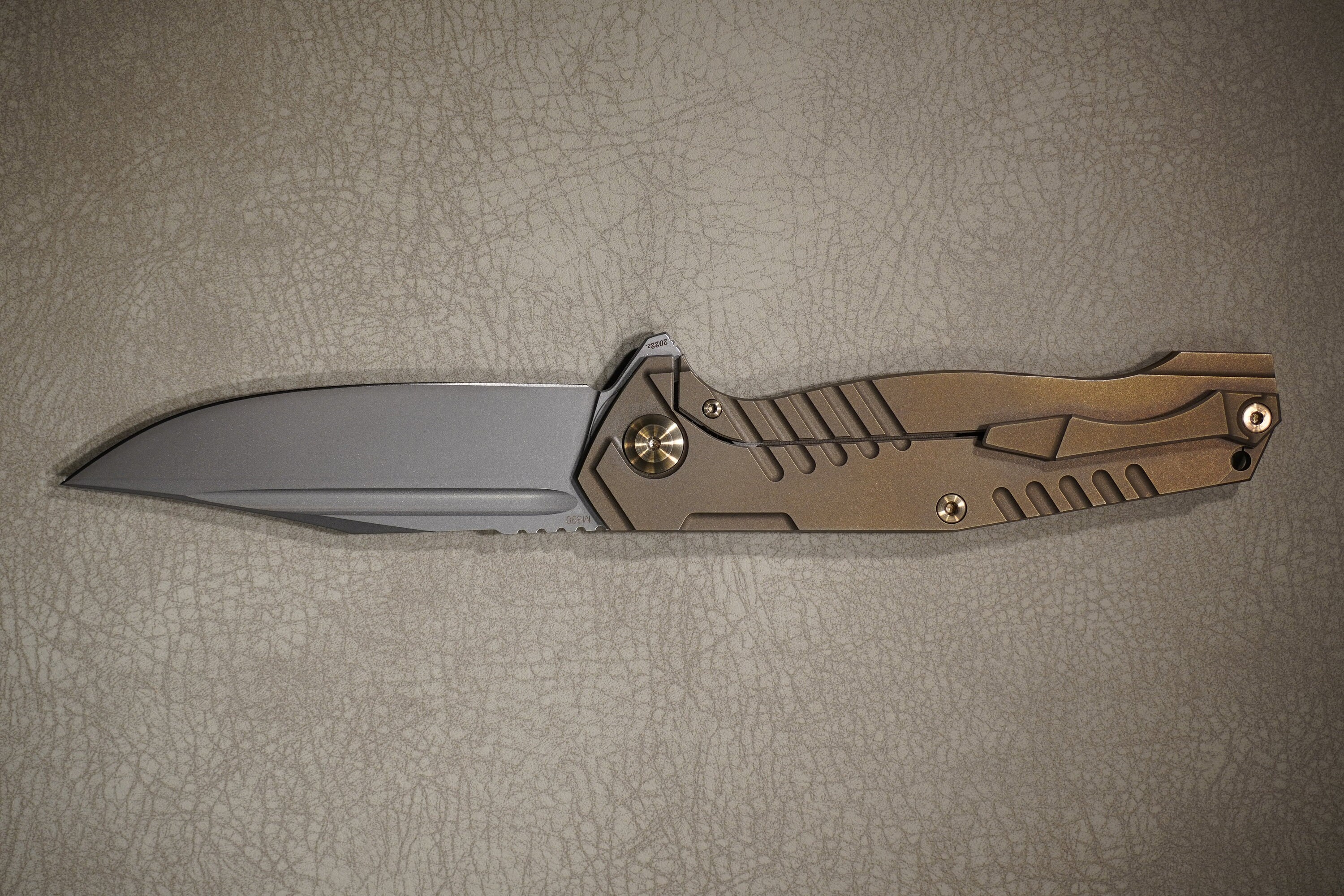 Cheburkov Knife Bear, Steel M390, Handle Bronze Anodized Titanium - Etsy