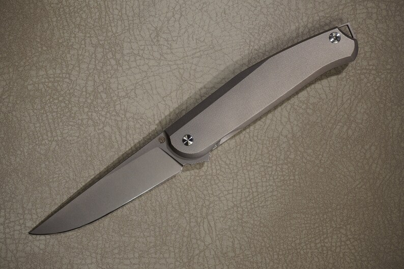 Cheburkov Knife Colibri XL Steel Elmax Handle Gray Titanium - Etsy