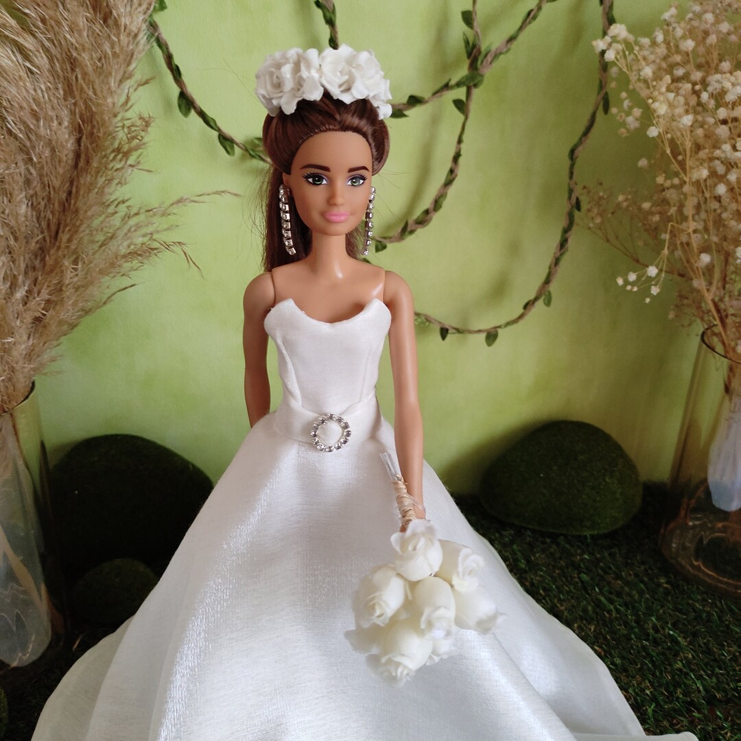 Elegant White Wedding Dress Set - Etsy