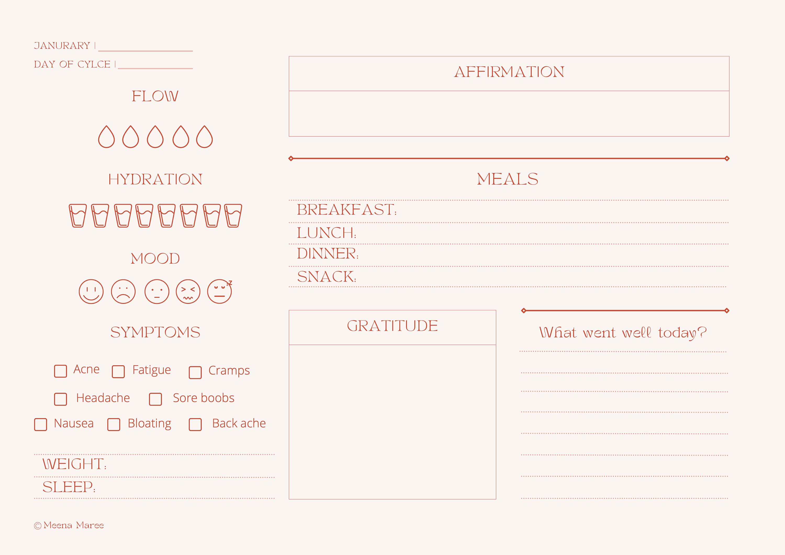 Fertility Journal Printable and Digital Planner - Etsy