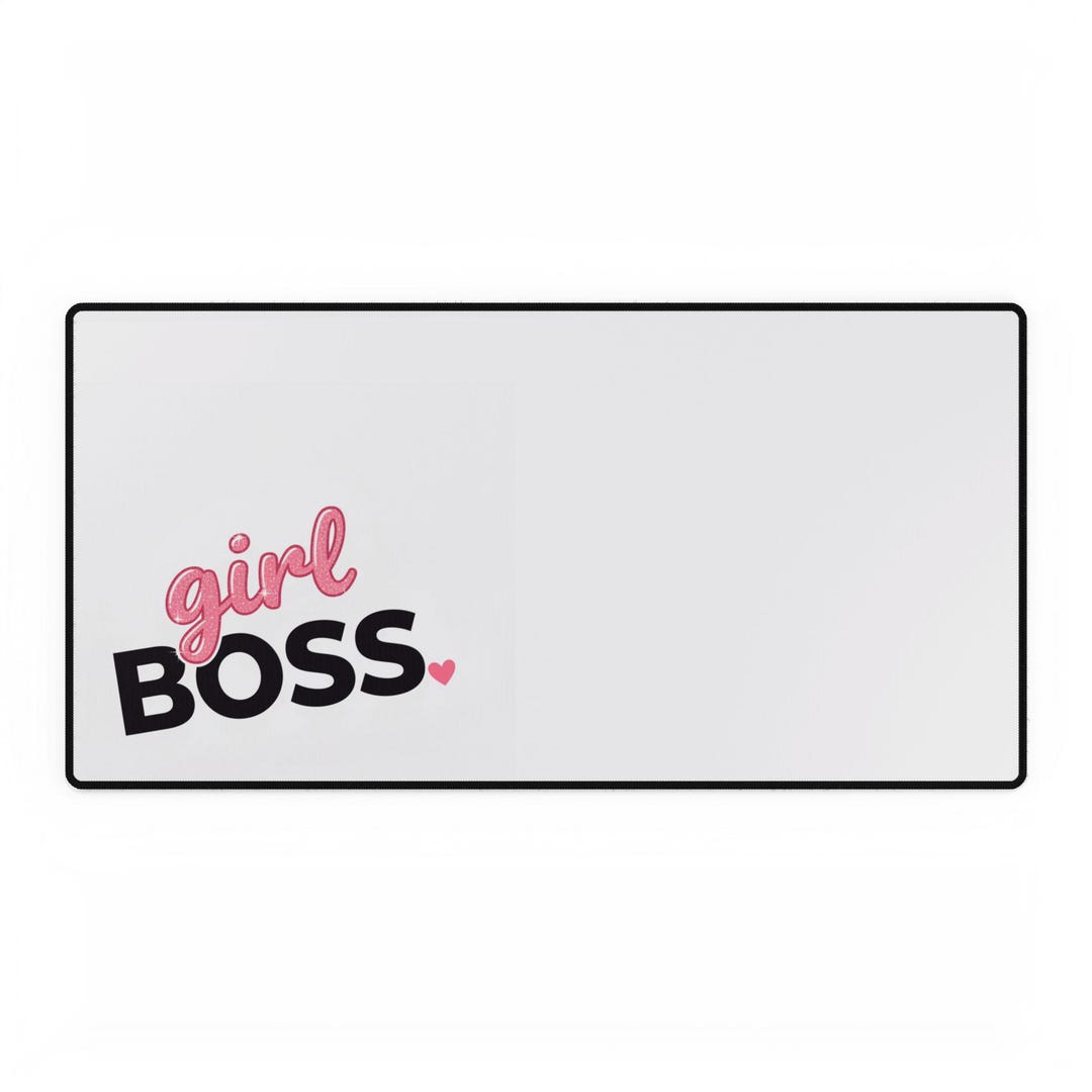 Girl Boss Script Logo Desk Mat | Large Gaming Mousepad, Office Desk Pad ...