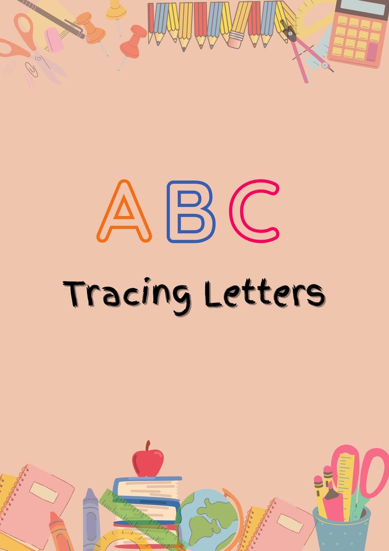 ABC Tracing Letters - Etsy
