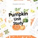 Pumpkin Unit Study Fall Worksheet Teaching Homeschool Learning ...