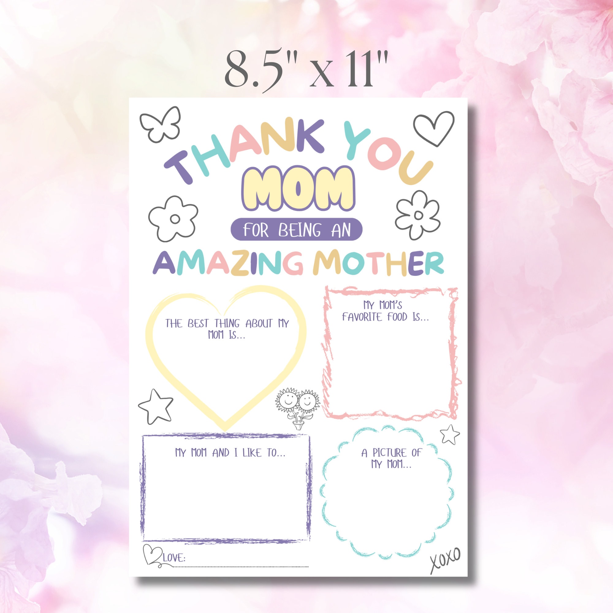 Mother's Day Appreciation Printable Mother's Day Card Digital Download ...