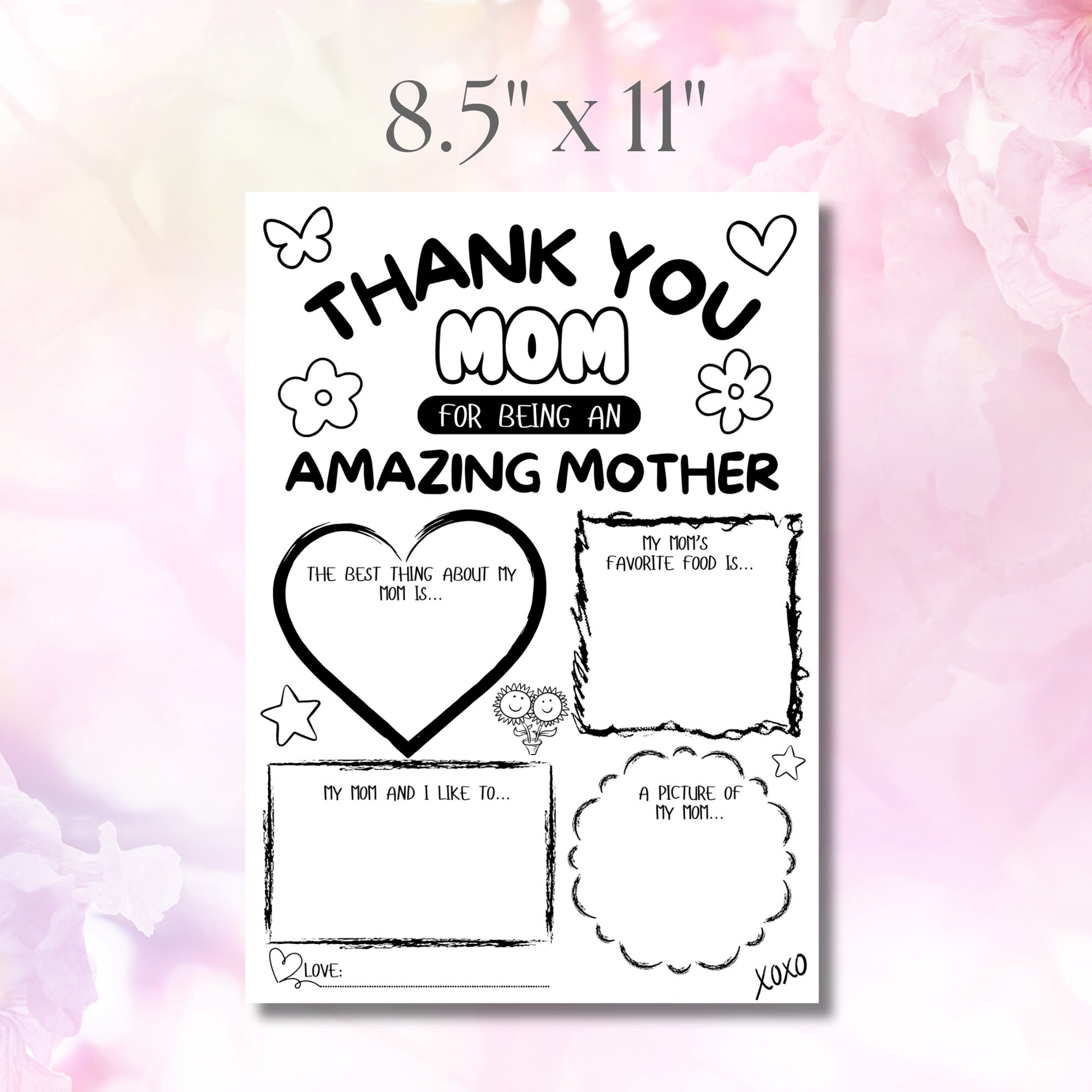 Mother's Day Appreciation Printable Mother's Day Card Digital Download ...