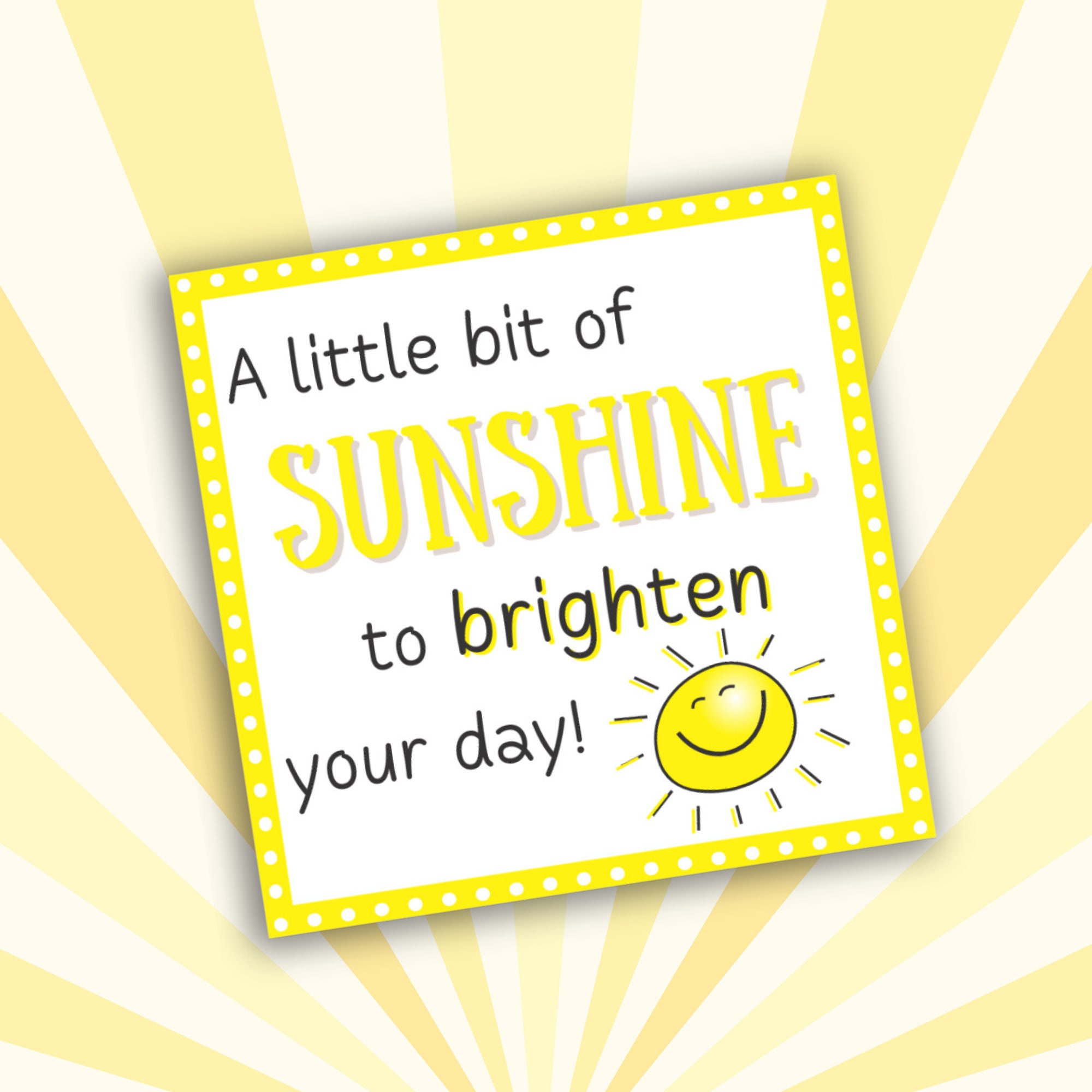 Sunshine Gift Tags: Printable Teacher Appreciation Hang Tags (digital Download) - Etsy