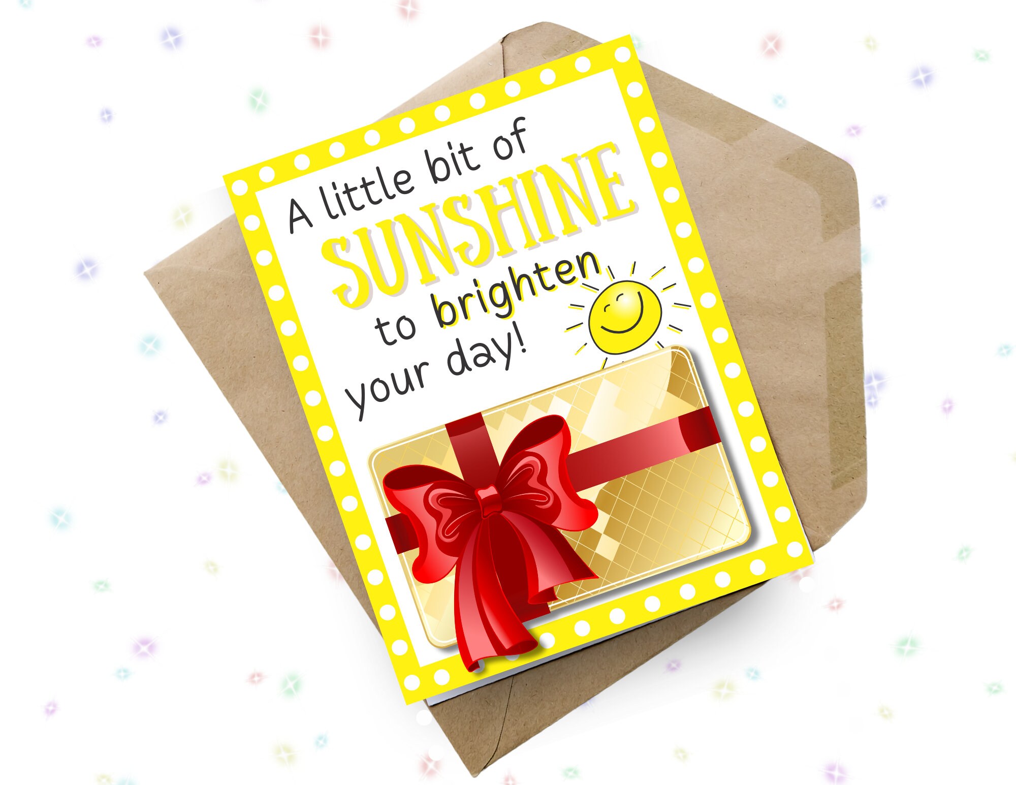 Sunshine Gift Card Holder: Printable Appreciation Tag (digital Download ...