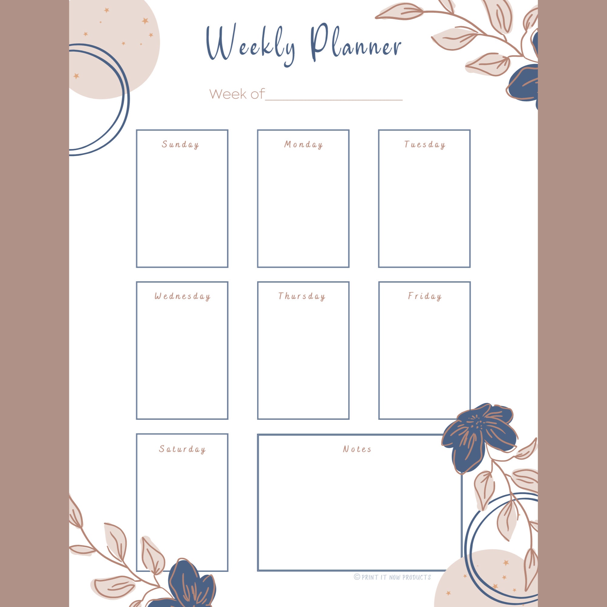 Weekly Printable Planner to Do List Weekly Schedule Digital Download ...