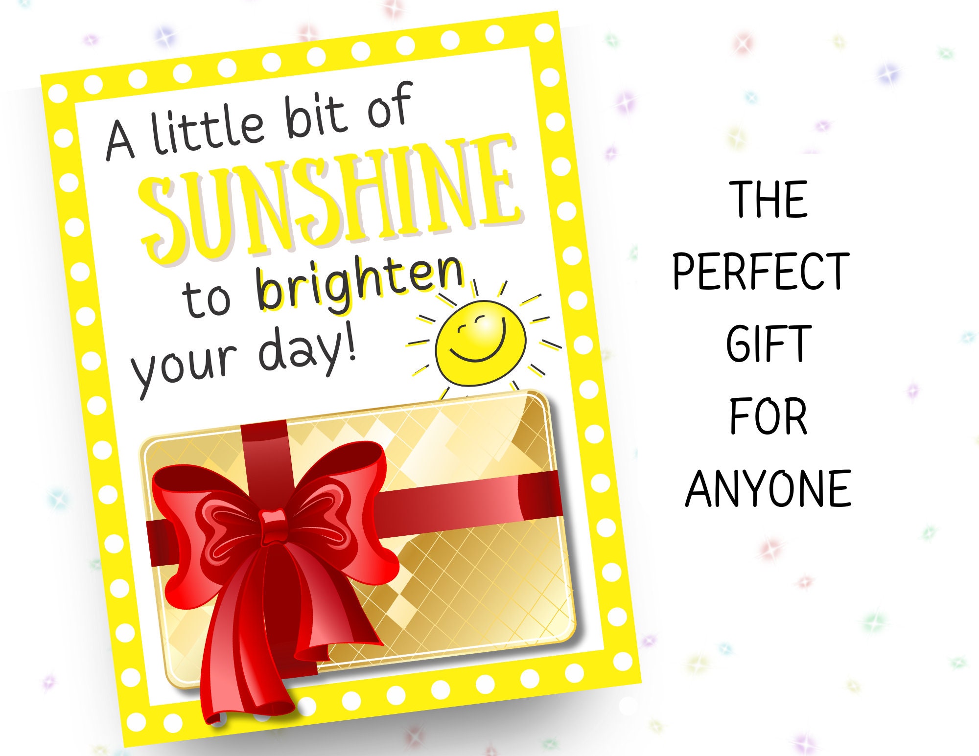 Sunshine Gift Card Holder: Printable Appreciation Tag (digital Download ...
