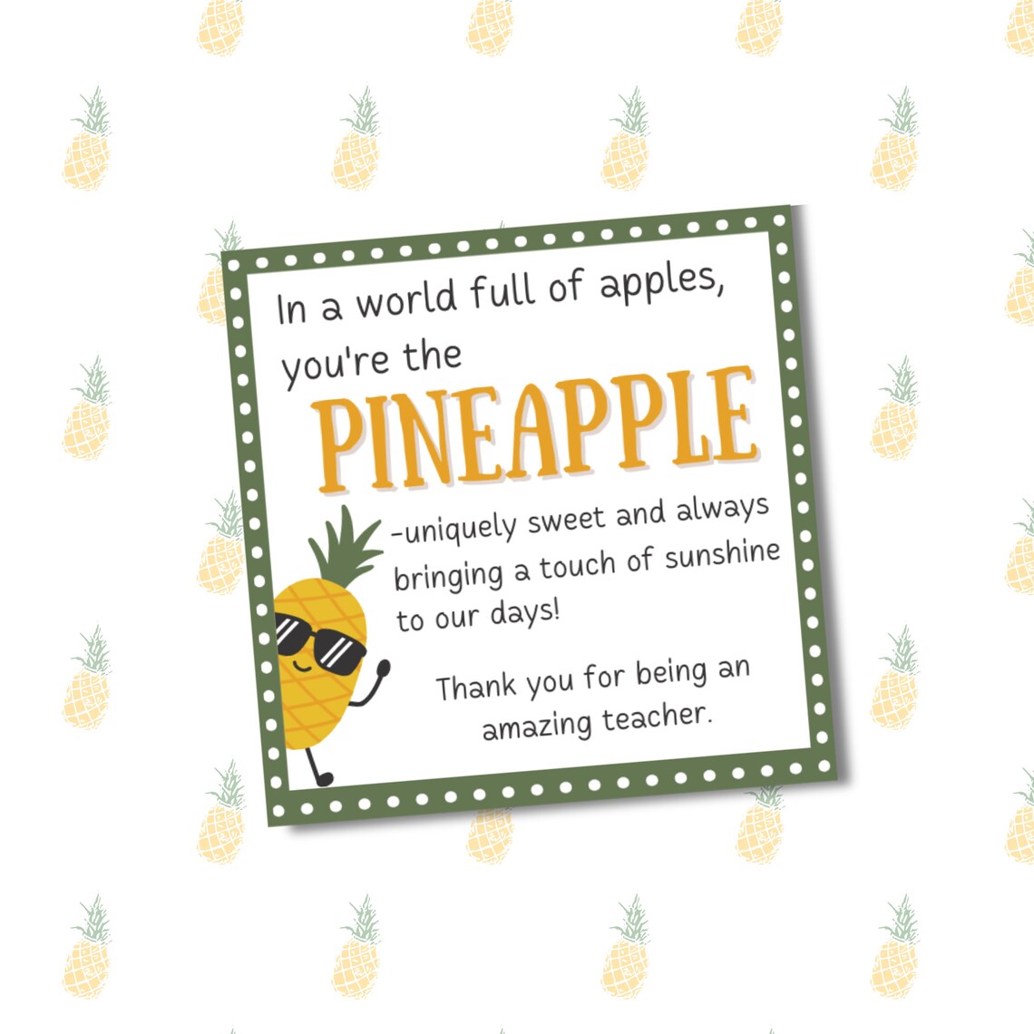 Teacher Appreciation Gift Tag Gift Tag Thoughtful Hang Tag Teacher Gift ...