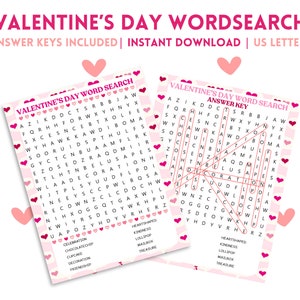 4 Printable Valentine's Day Word Search Puzzles | Be My Valentine ...