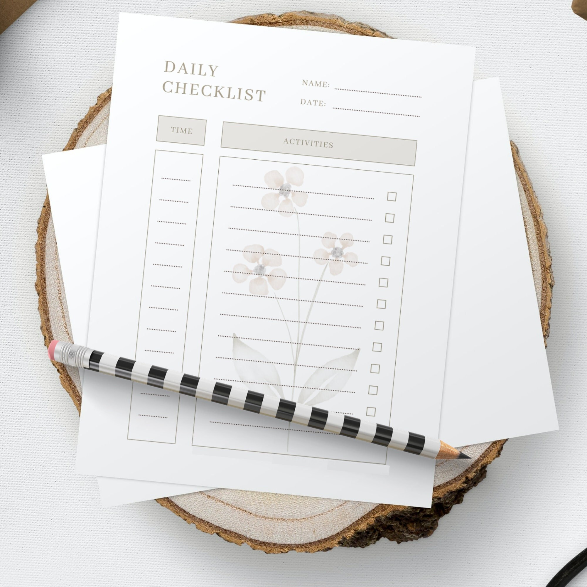 Daily Checklist Stay Organized Work at Home Daily Tasks - Etsy
