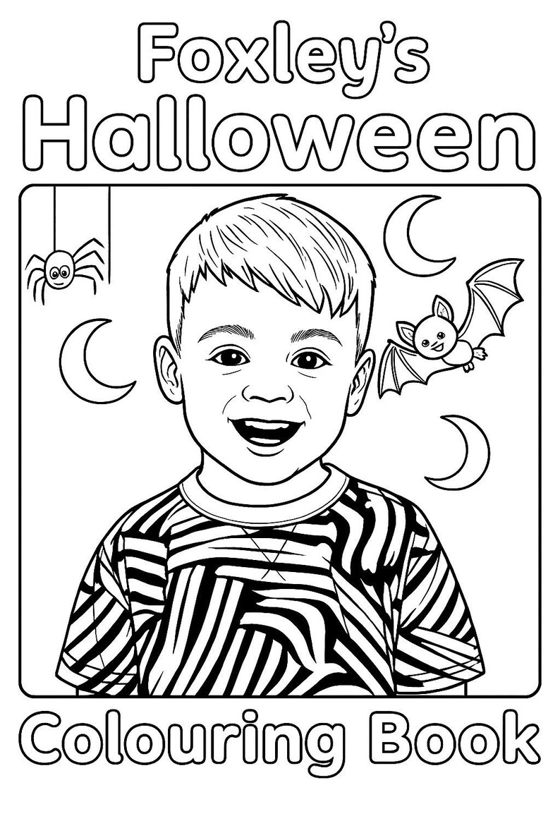 Personalised Halloween Colouring Sheets - Etsy