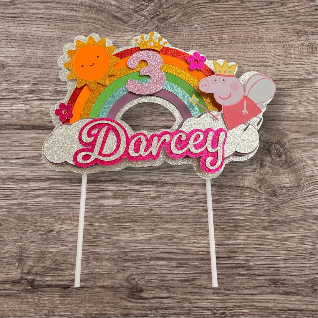 Personalised Pig Cake Topper - Etsy