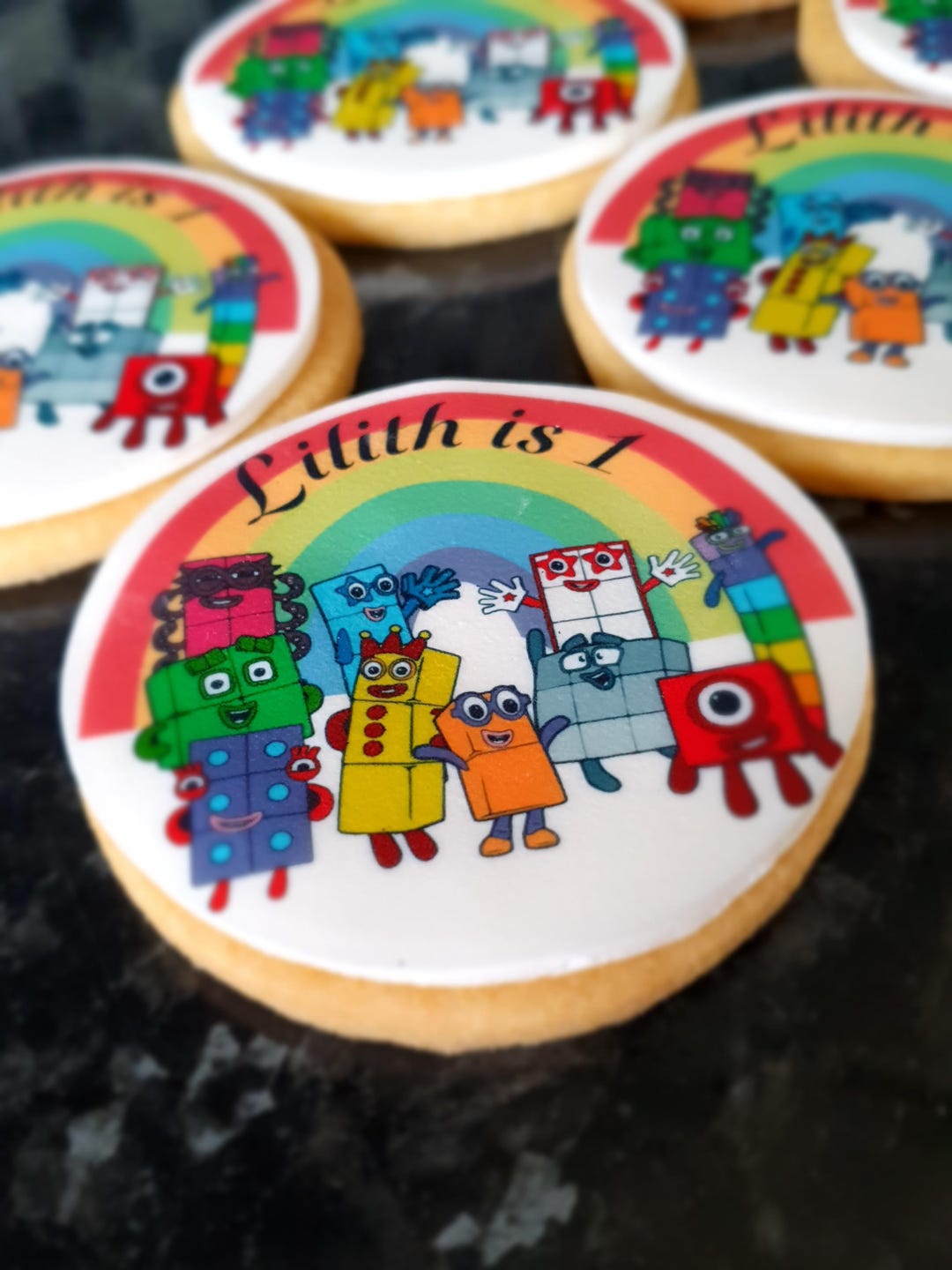 Number Blocks Themed Shortbread Biscuits - Etsy UK