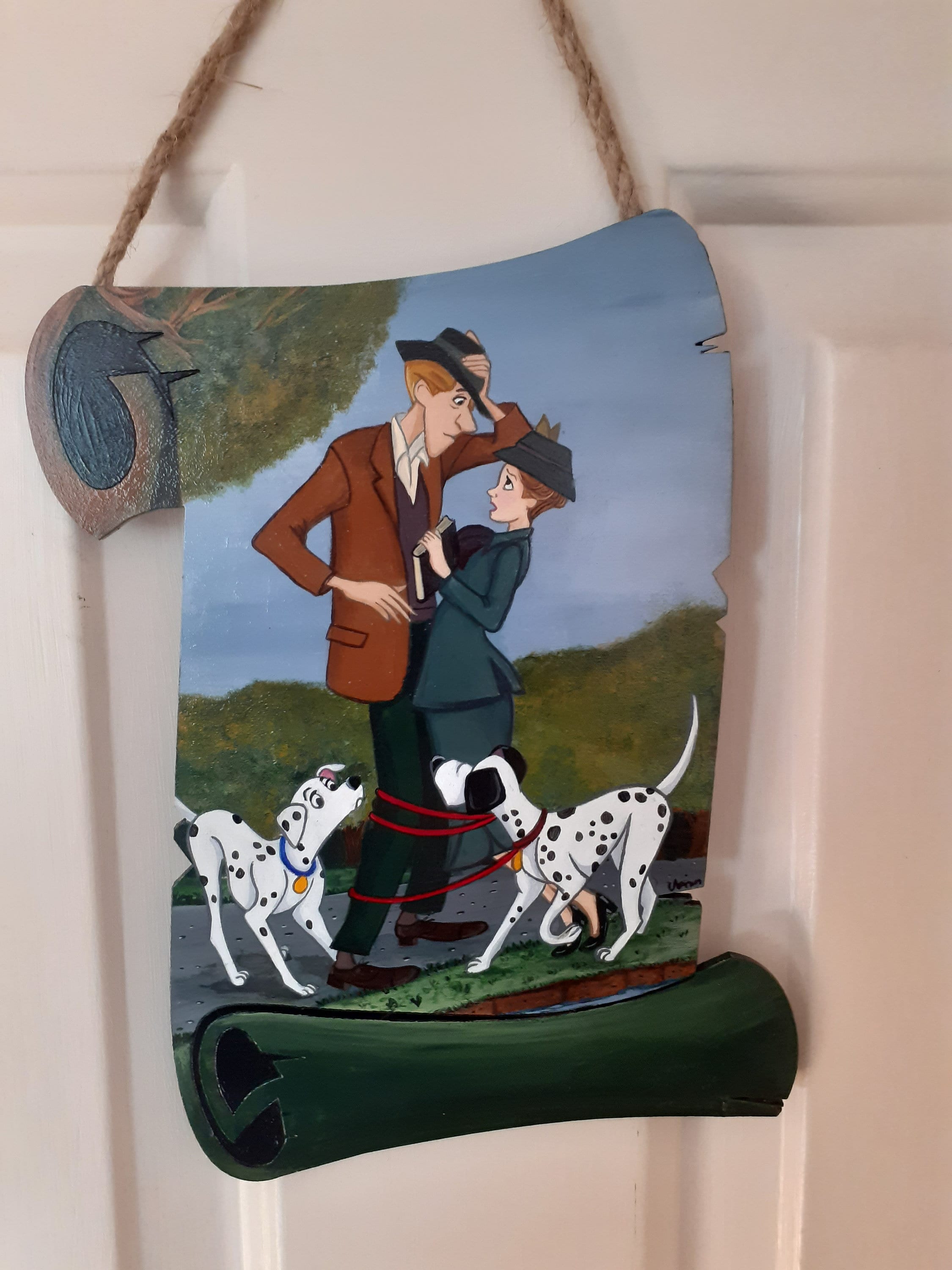 101 Dalmatians Handpainted Wooden Scroll Wall Sign - Etsy