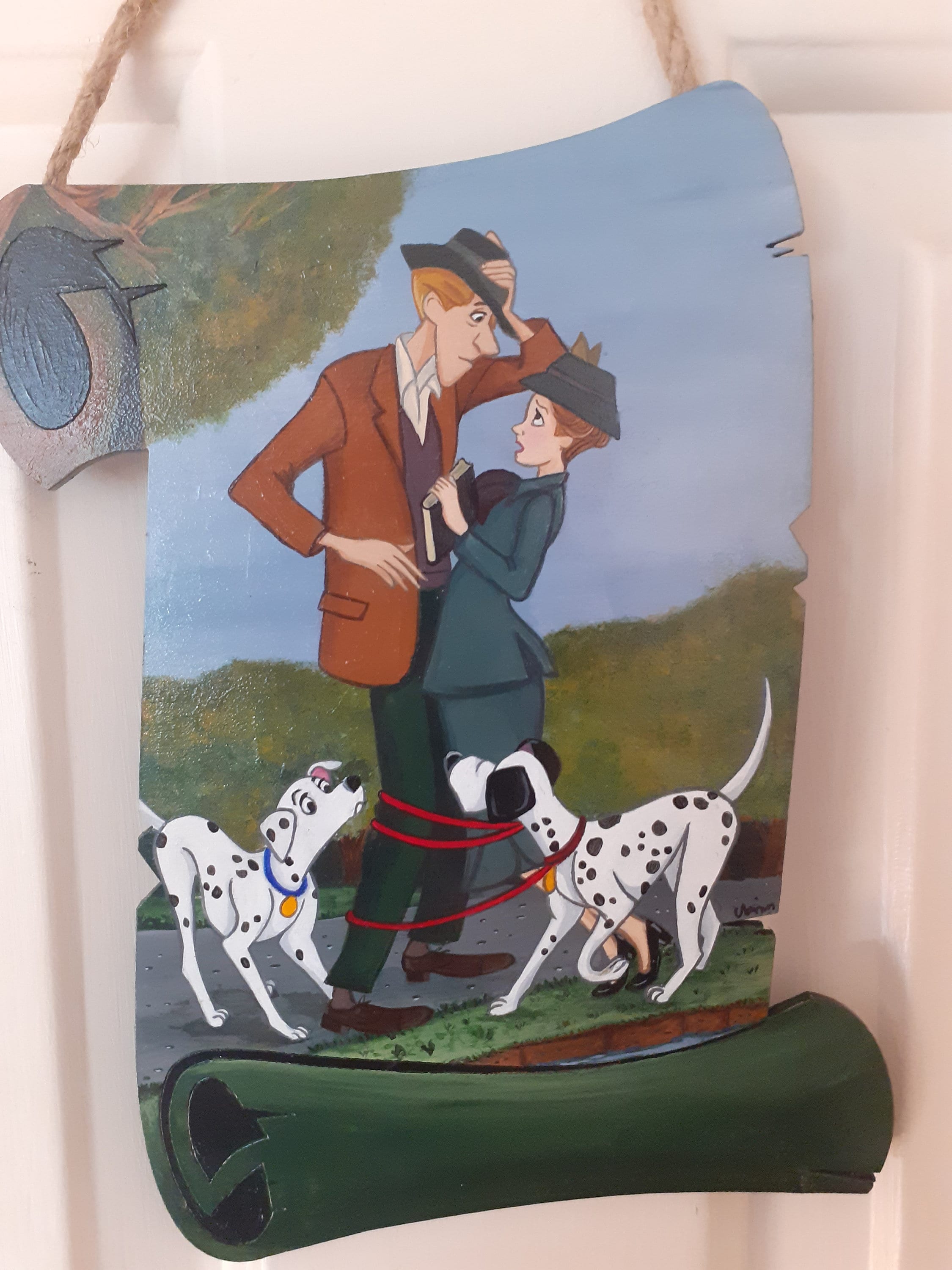 101 Dalmatians Handpainted Wooden Scroll Wall Sign - Etsy