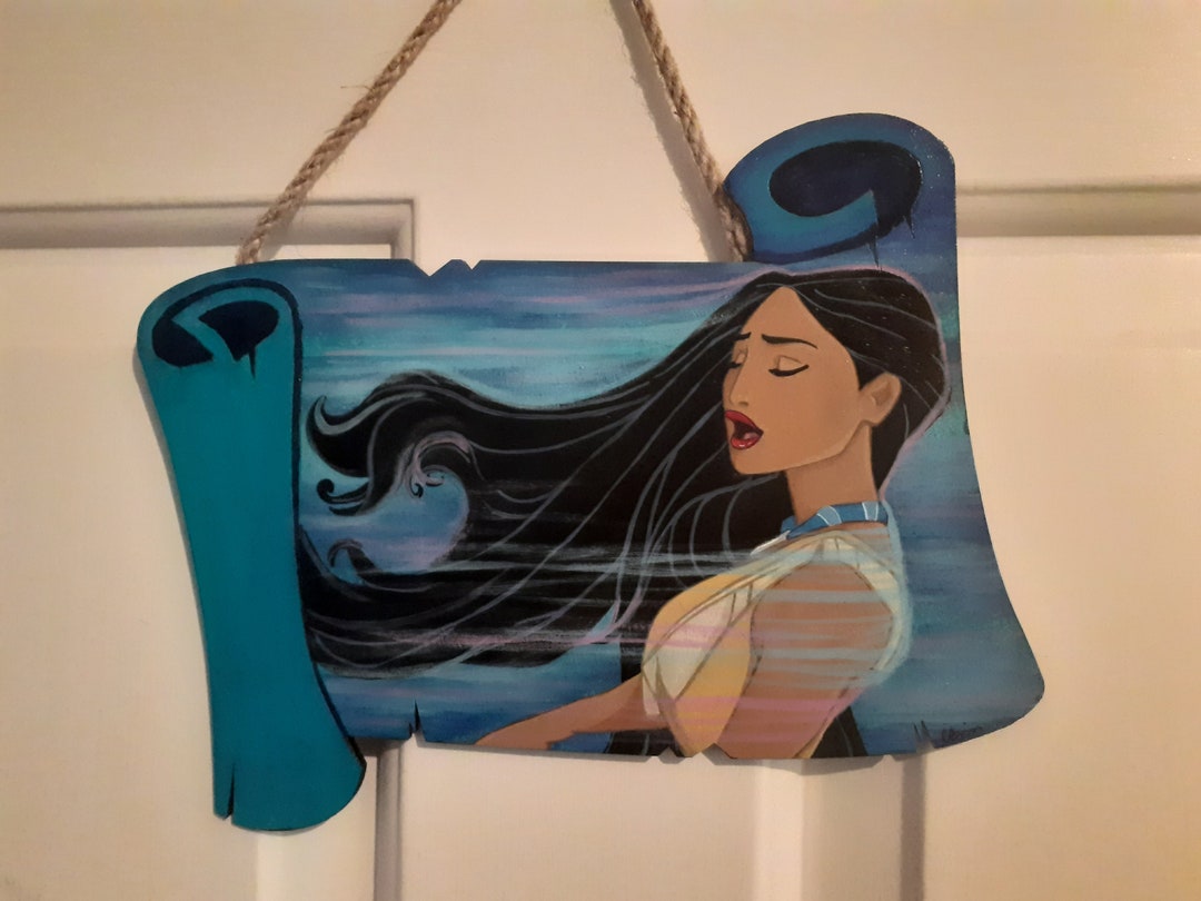 Pocahontas Movie Moments Handpainted Wooden Scroll Sign - Etsy