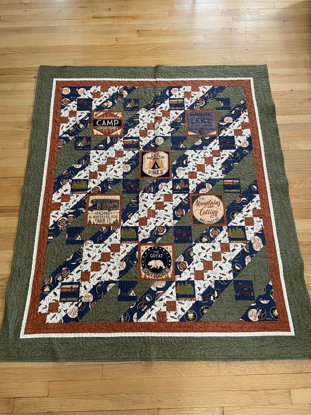 Camping Themed Quilt - Etsy