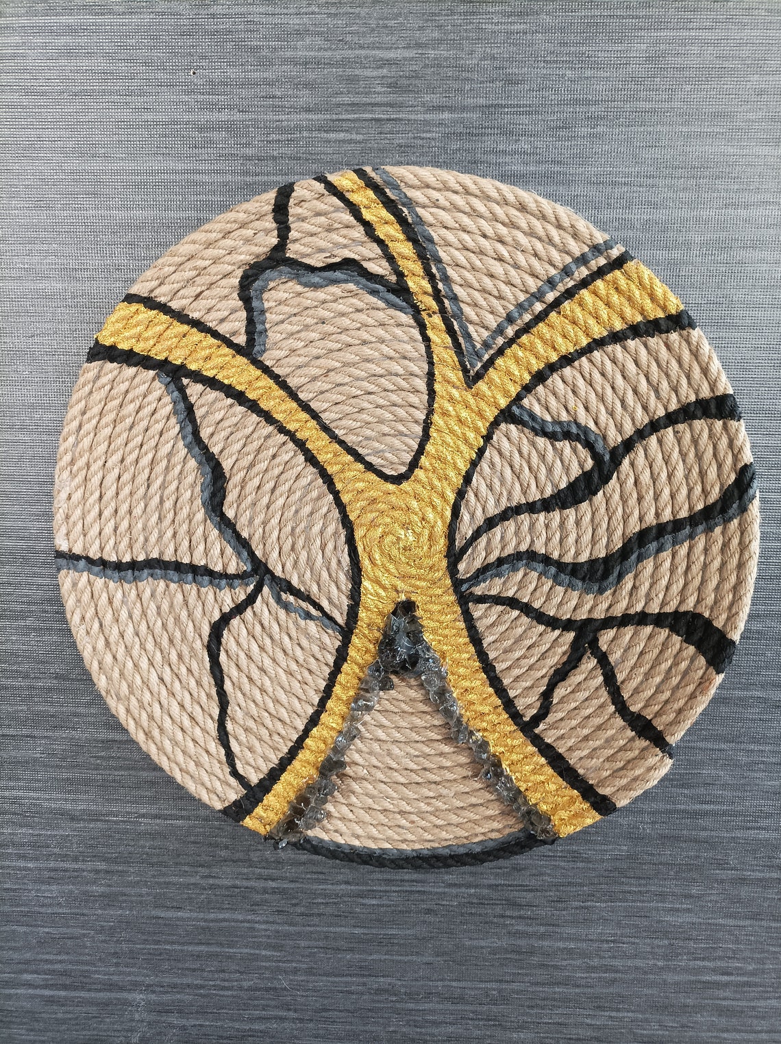 Handmade African Plate Decor Set: Boho Woven Wall Hanging - Etsy