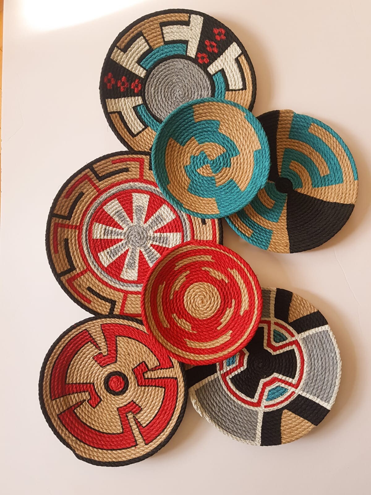 Decor Set of 7 African Plates Wall Plate Boho Wall Decor - Etsy