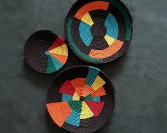 Decor Set of 5 African Plates, Wall Plate, Boho Wall Decor, African ...