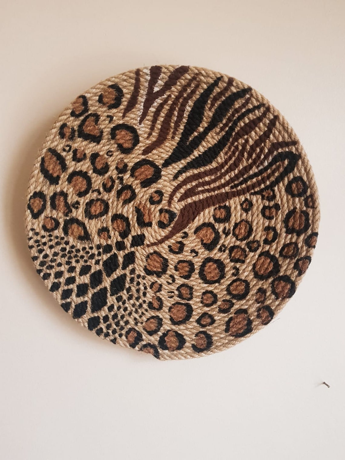 Decor Set of 4 African Plates, Wall Plate, Boho Wall Decor, African ...